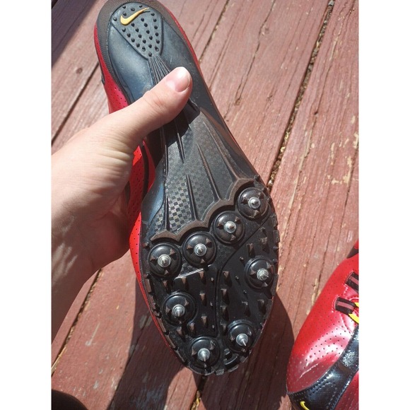 Nike | Shoes | Nike Track Field Cleats Spikes Mens Size Red Black ...